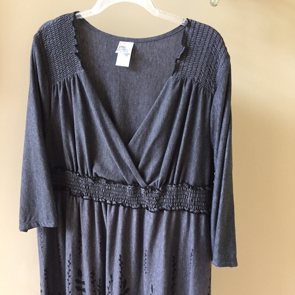 Just My Size | Dresses | Jms Just My Size Gray Floral Print Dress 2x ...